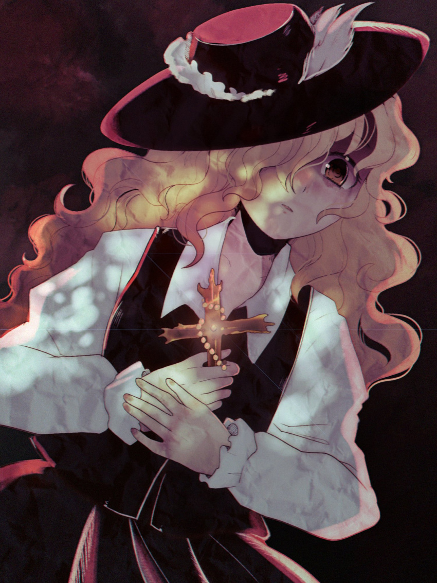 Safebooru - 1girl brown eyes brown hat brown skirt brown vest closed ...