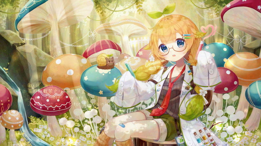 Safebooru - akino min blonde hair blue eyes braid coat commission ...