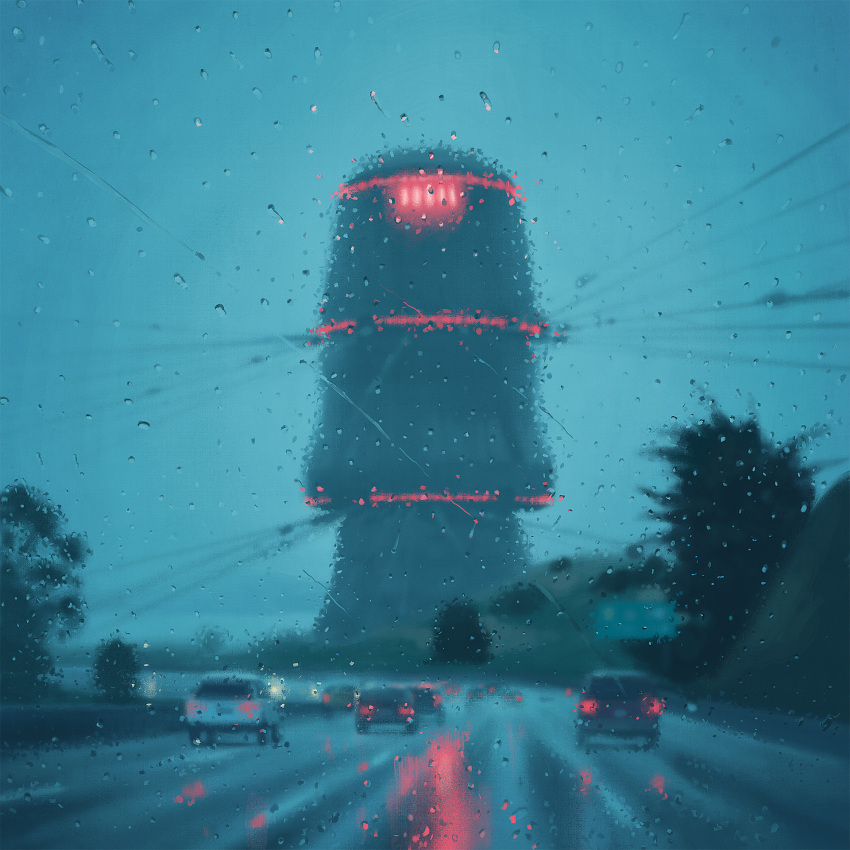 Safebooru - architecture blurry car highres motor vehicle no humans ...