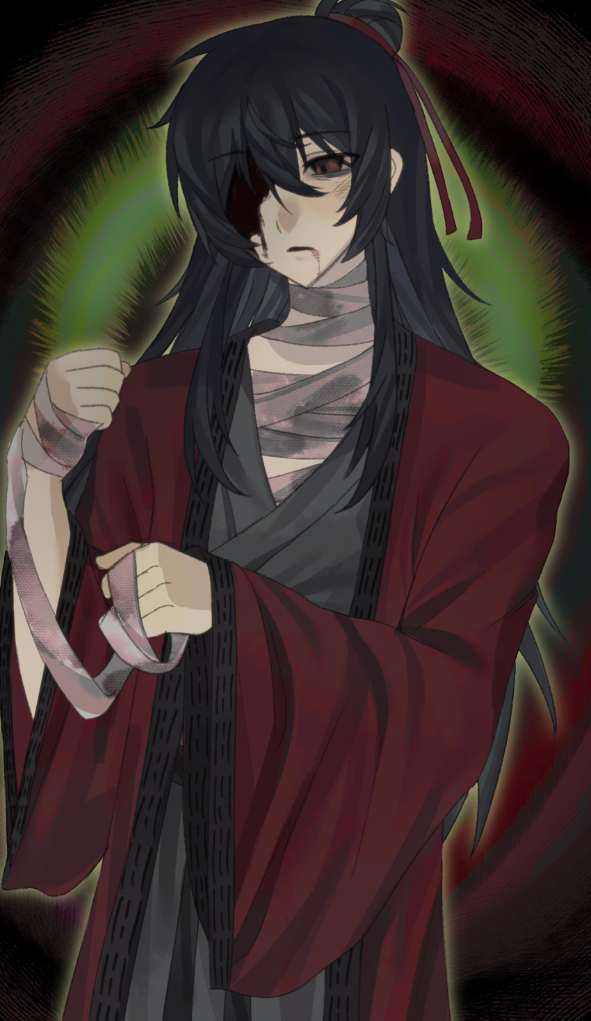 Safebooru - 1boy bags under eyes bandaged chest bandaged neck bandaged wrist bandages ...