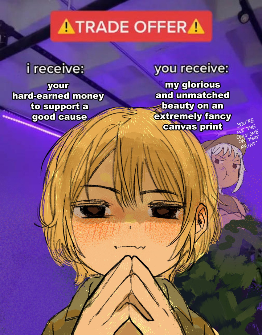 Safebooru - 2girls azov battalion bad link blonde hair brown eyes chibi ...