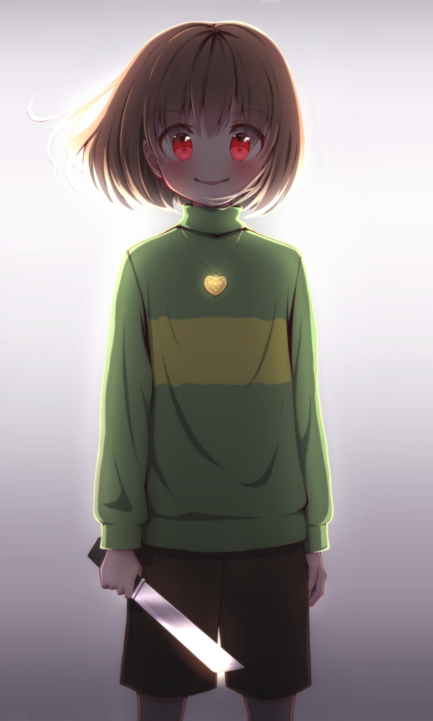 Safebooru - 1other absurdres arms at sides backlighting blush bob cut ...