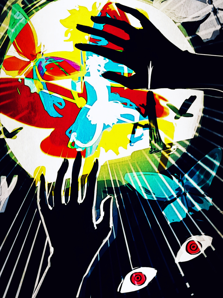 Safebooru - 1boy 1other black robe bug butterfly butterfly wings crown ...