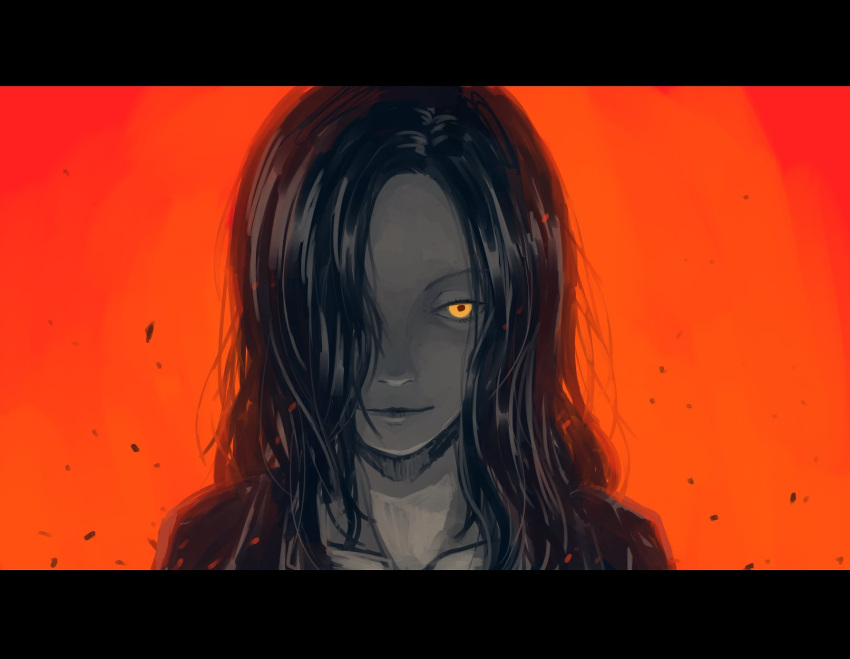 Safebooru - 1girl closed mouth collarbone eveline glowing glowing eye ...