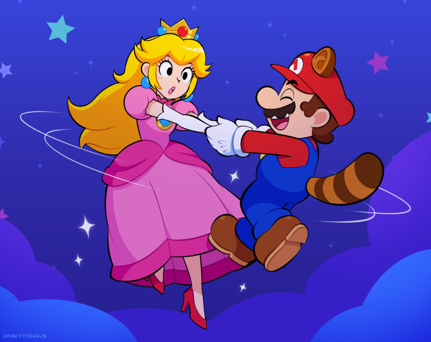 Safebooru - 1boy 1girl artist name blue overalls brown shoes closed ...