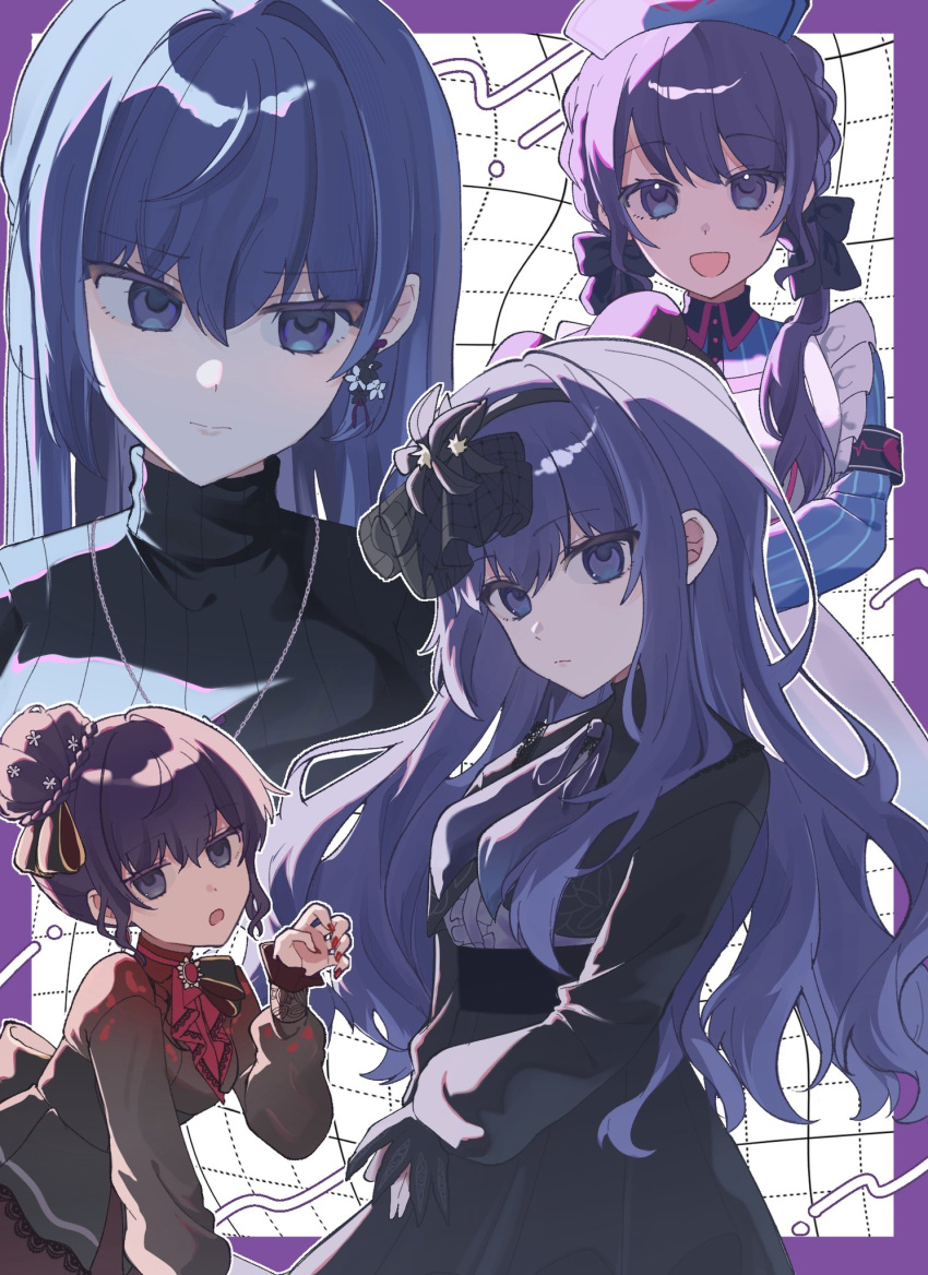 Safebooru - 1girl alternate costume asahina mafuyu black dress black sweater closed mouth dress ...