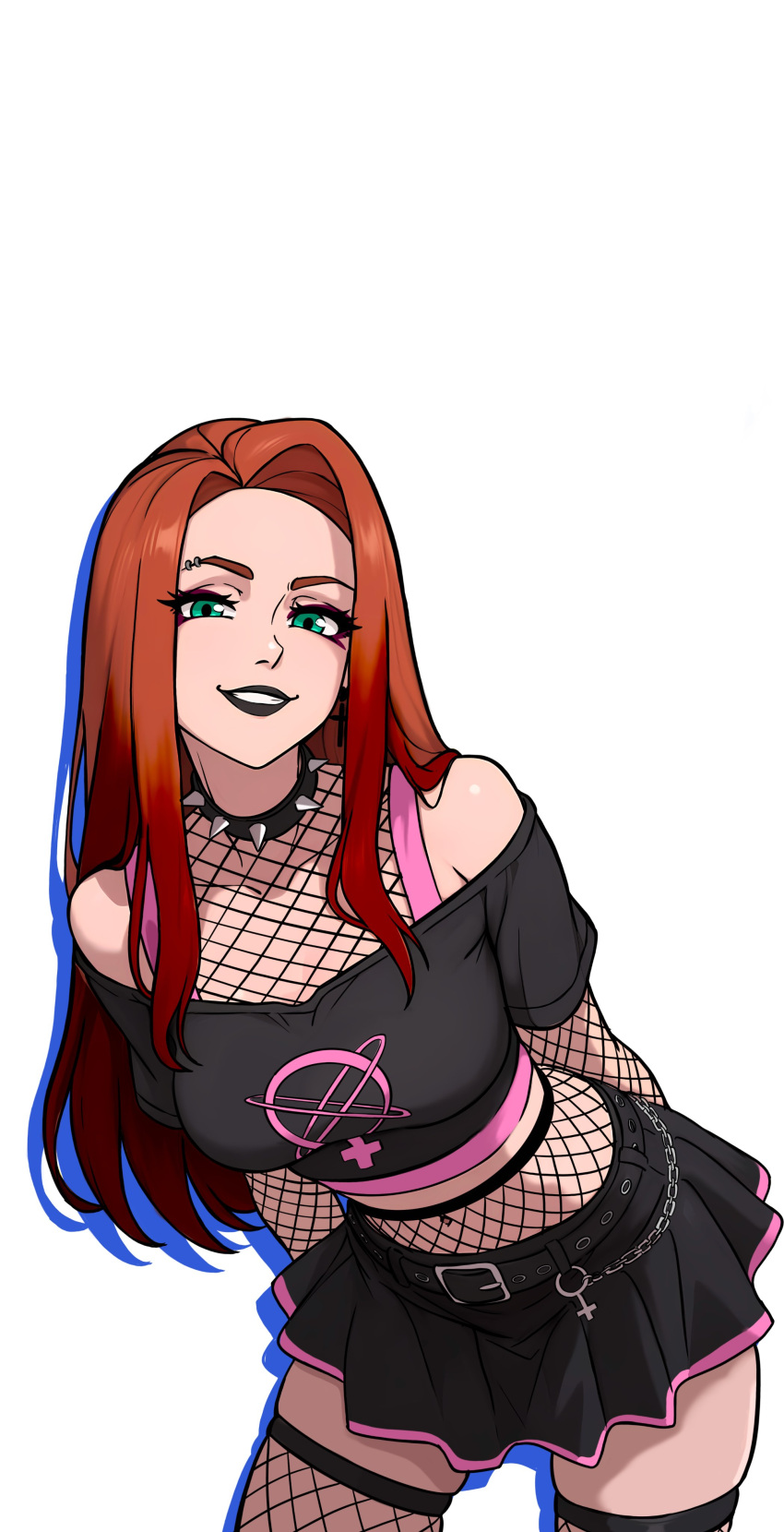 Safebooru - 1girl absurdres atom eve bare shoulders black choker casual choker commentary cowboy ...