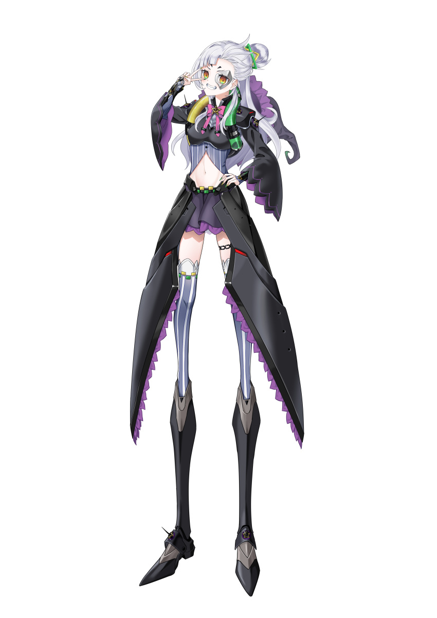 Safebooru - absurdres brooch cosplay grey hair half mask hexagram hair ...