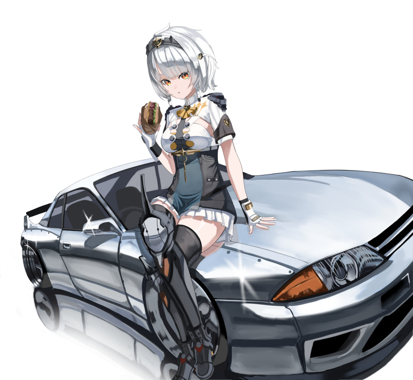 Safebooru - 1girl absurdres anby demara black boots black hairband black skirt black thighhighs ...