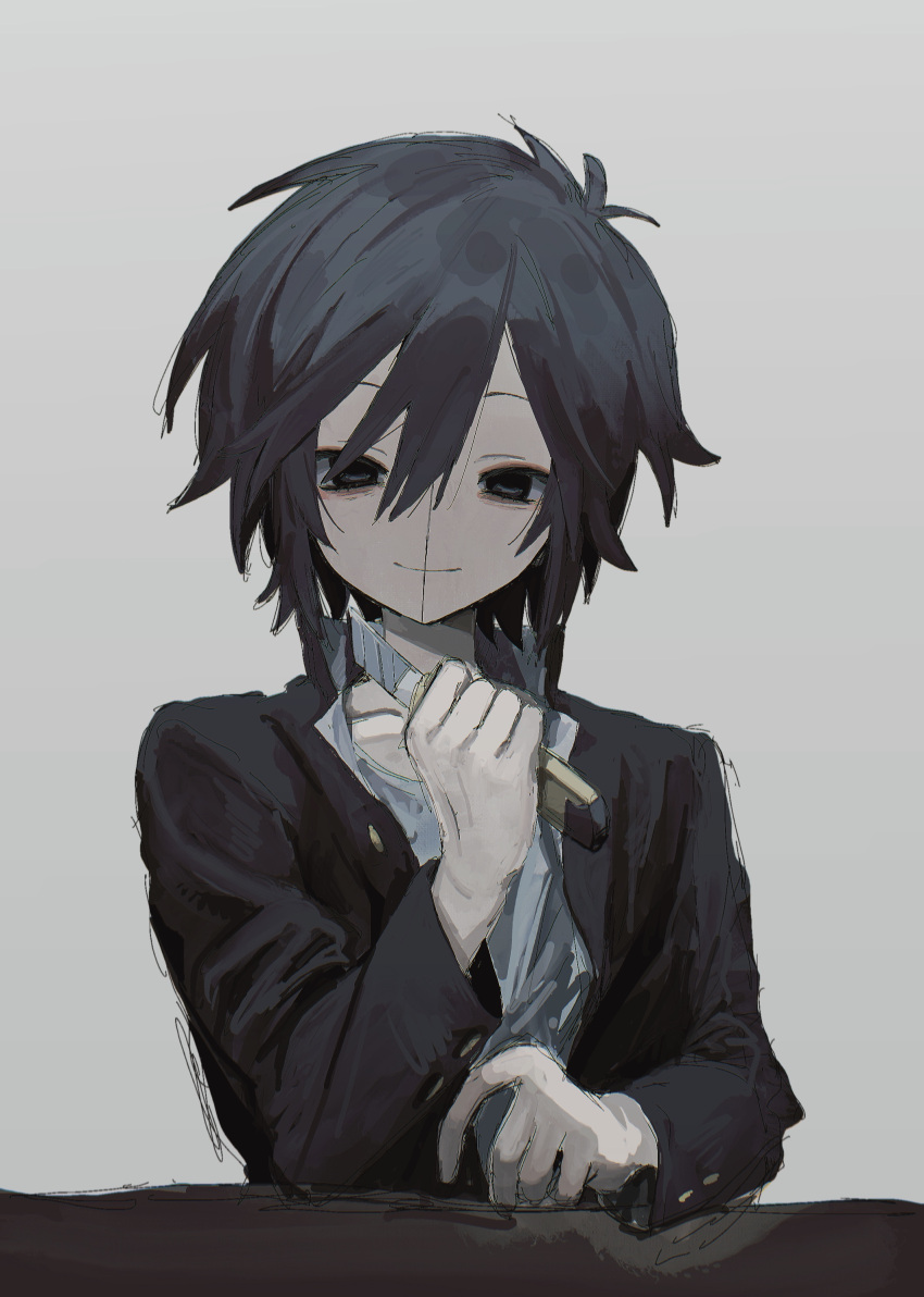 Safebooru - 1boy absurdres black eyes black hair boxcutter commentary ...