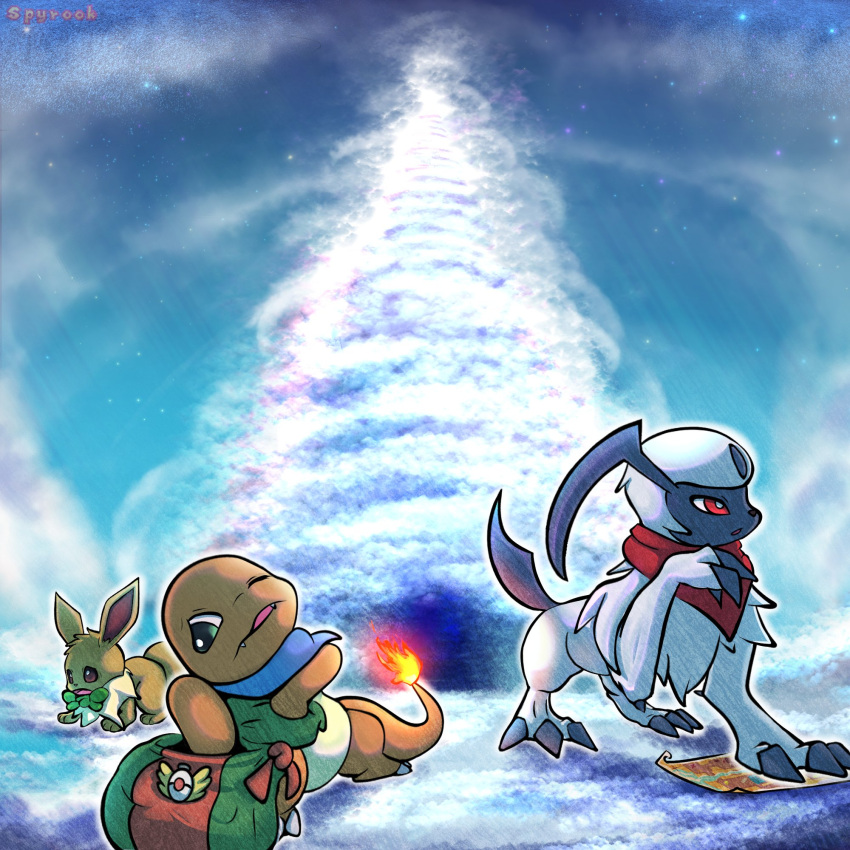 Safebooru - :o absol artist name bright pupils brown eyes charmander ...