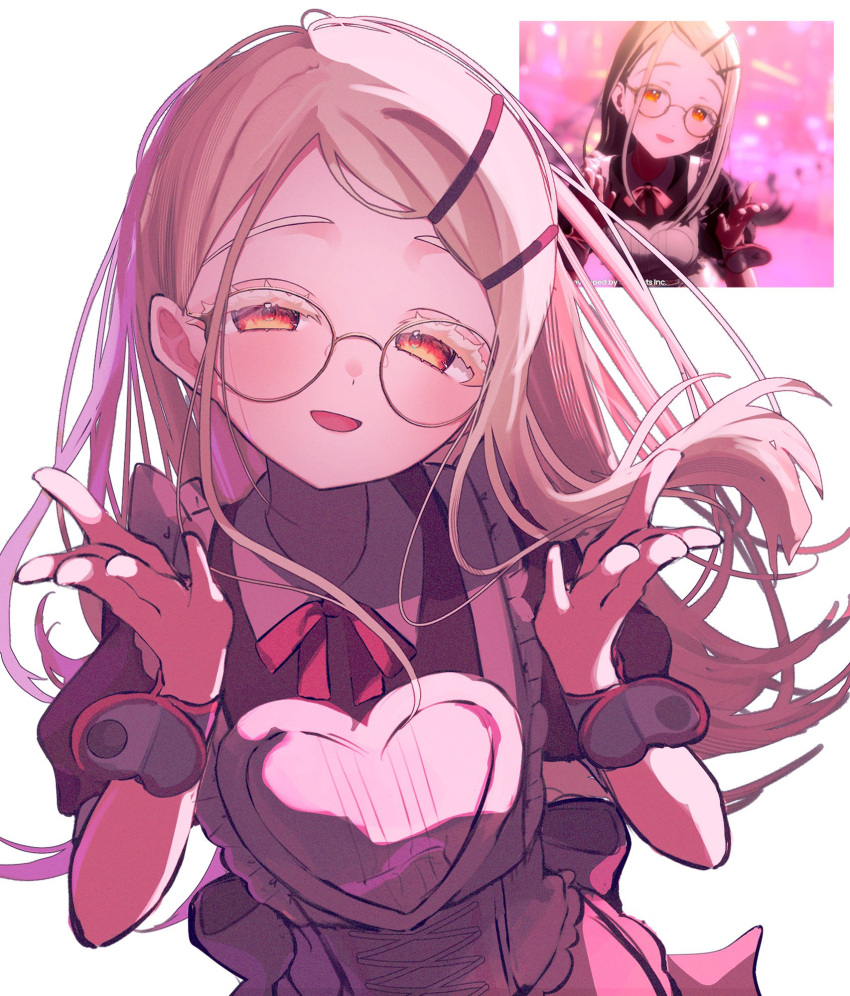 Safebooru - 1girl apron black dress blonde hair blush dress eukr5772 forehead gakuen idolmaster ...