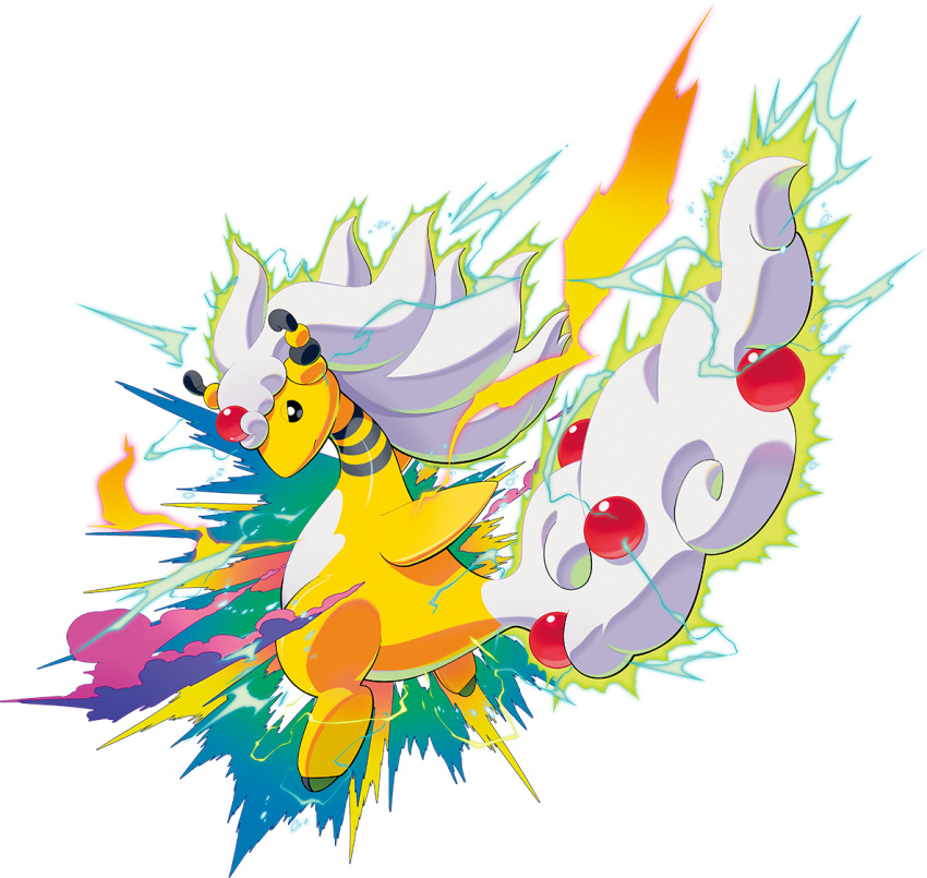 Safebooru - ampharos aura electricity forehead jewel full body long ...
