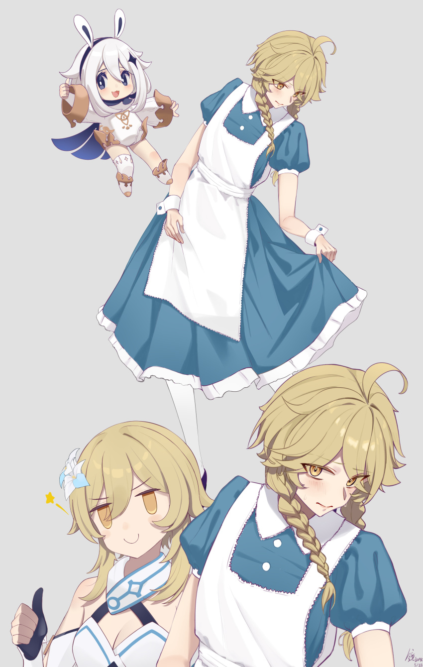 Safebooru - 1boy absurdres aether (genshin impact) ahoge alice (alice in wonderland) alice ...