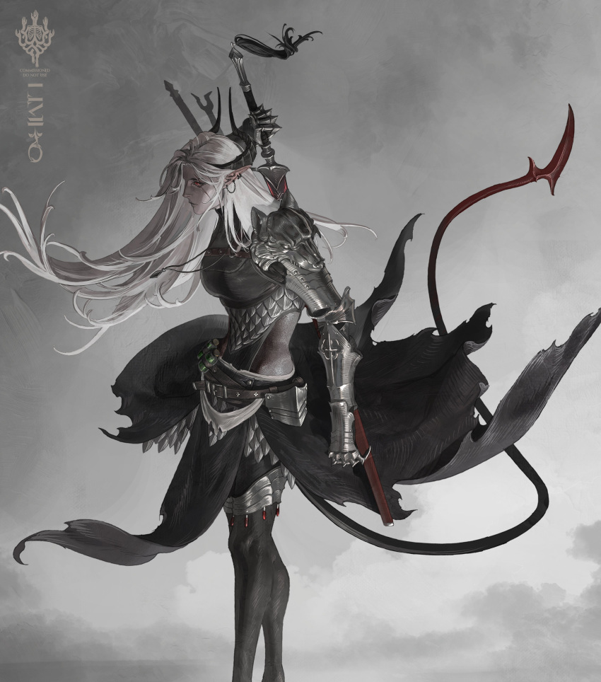 Safebooru - 1girl absurdres armor black armor black boots black skirt boots closed mouth cowboy ...