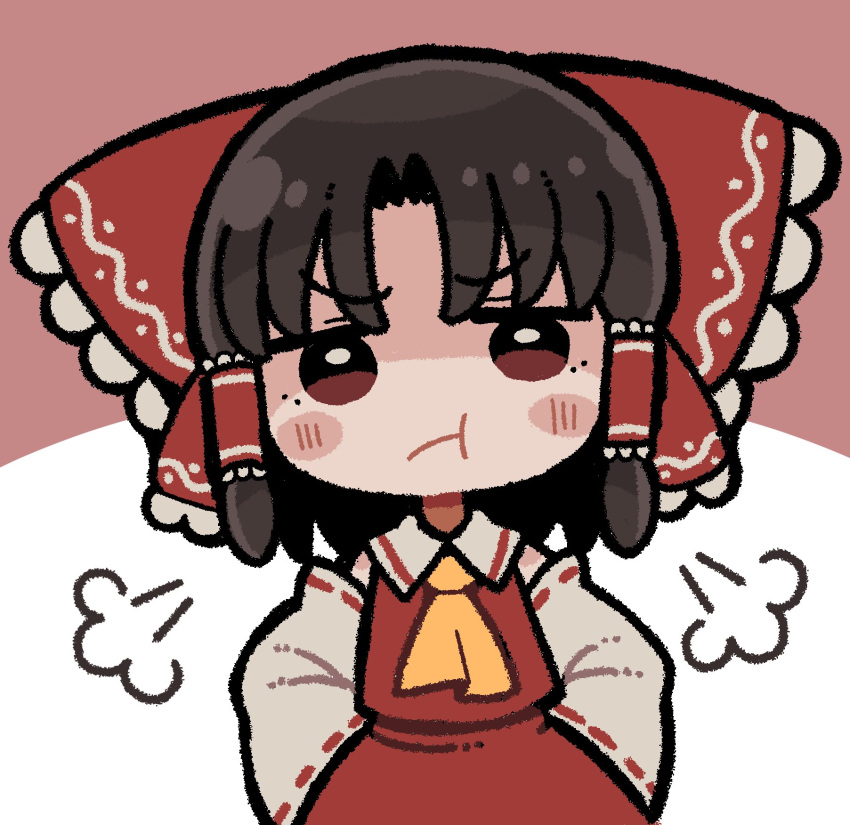 Safebooru - 1girl :t ascot bow brown eyes brown hair commentary ...