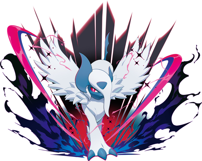 Safebooru - absol all fours animal focus aura body fur full body mega ...