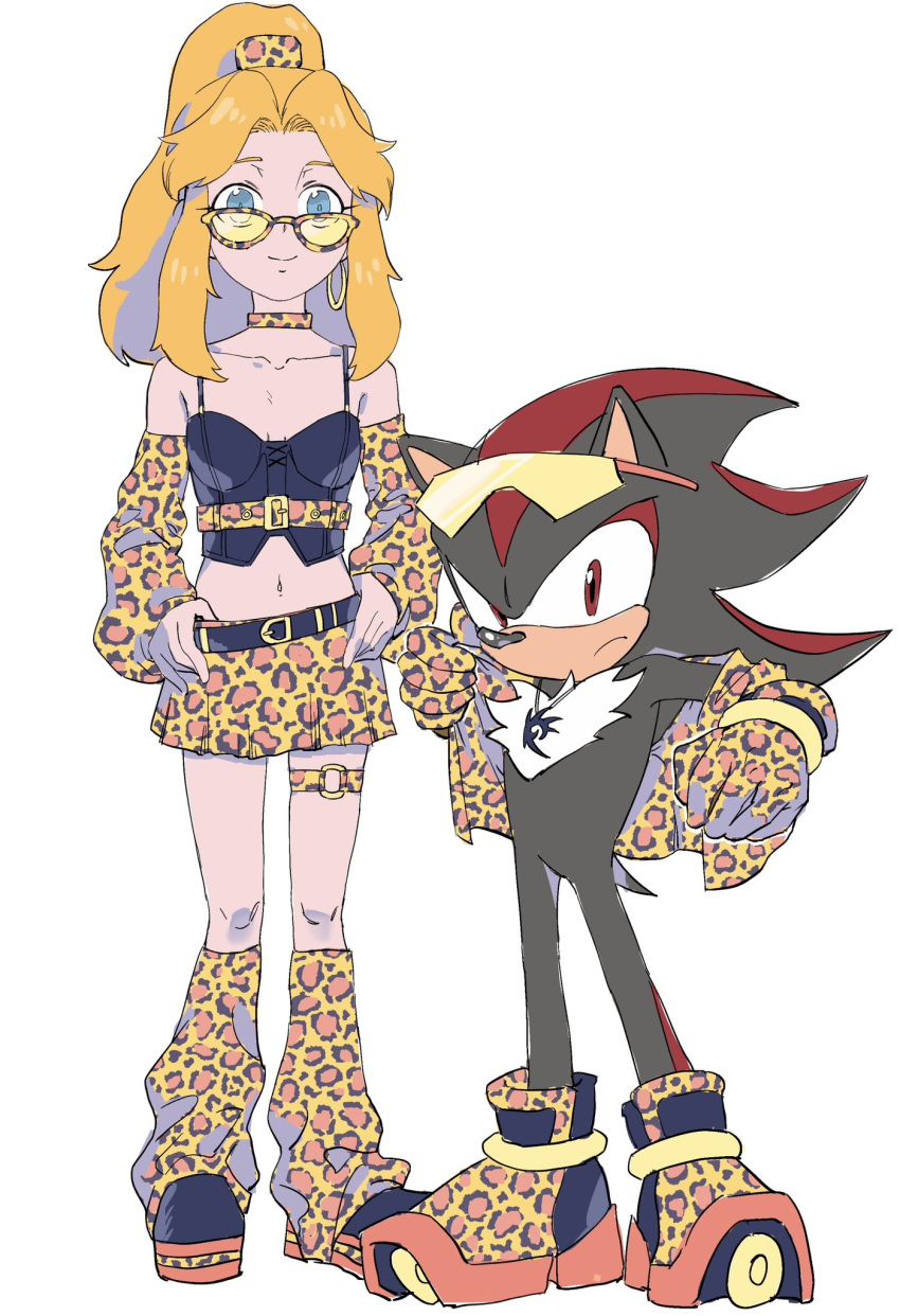 Safebooru - 1girl animal print belt blonde hair blue eyes hedgehog ...