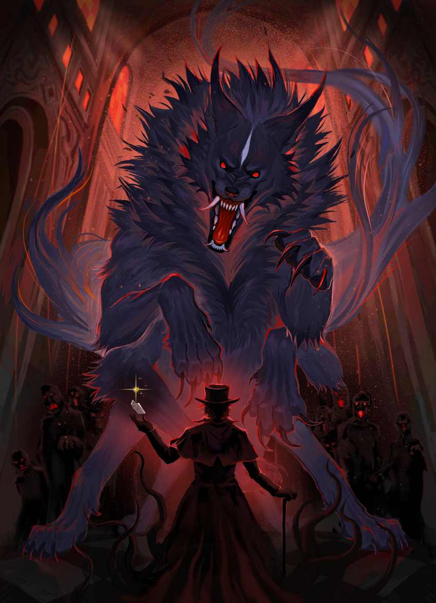 Safebooru - 1boy absurdres artist request black gloves black hat cane ...