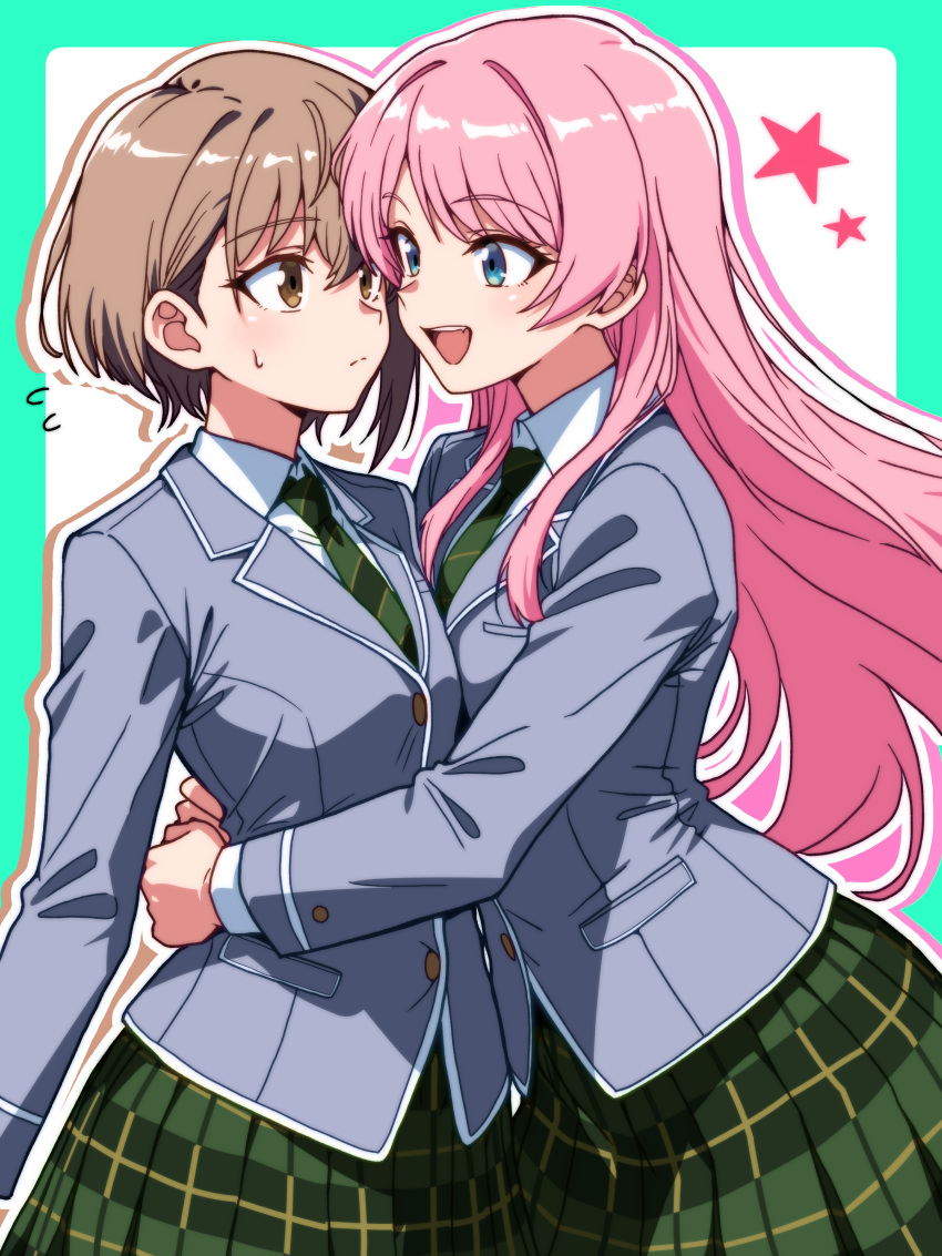 Safebooru - 2girls absurdres aqua border bang dream! bang dream! it's mygo!!!!! blush border ...