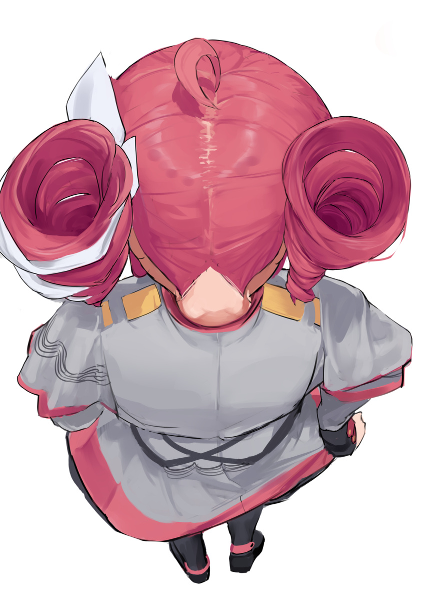 Safebooru - 1girl ahoge back black boots boots commentary drill hair ...