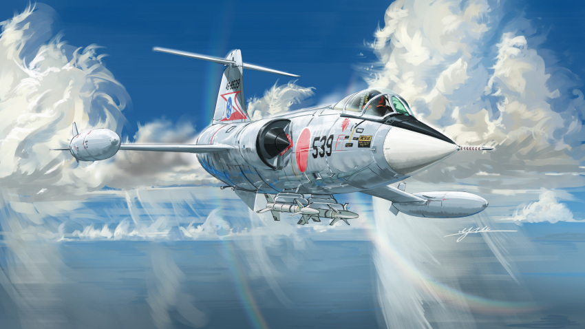 Safebooru - 1other absurdres aim-9 sidewinder air-to-air missile aircraft airplane blue sky ...