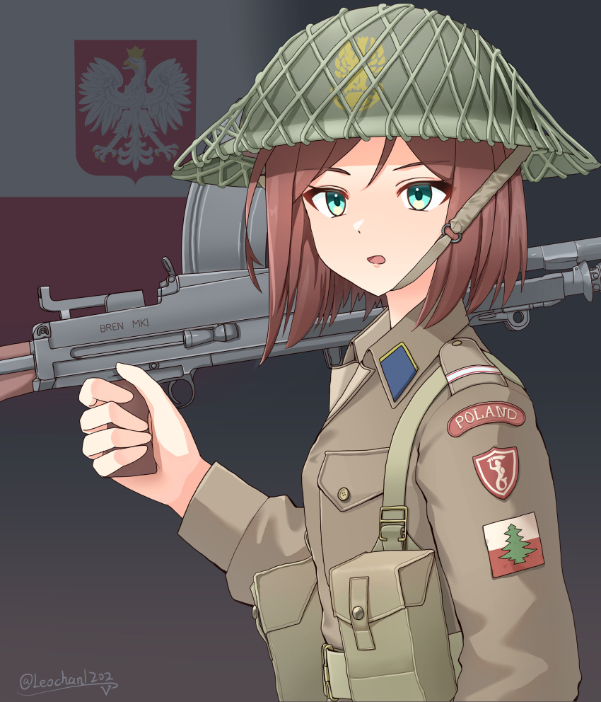Safebooru 1girl Absurdres Ammunition Pouch Aqua Eyes Artist Name Belt