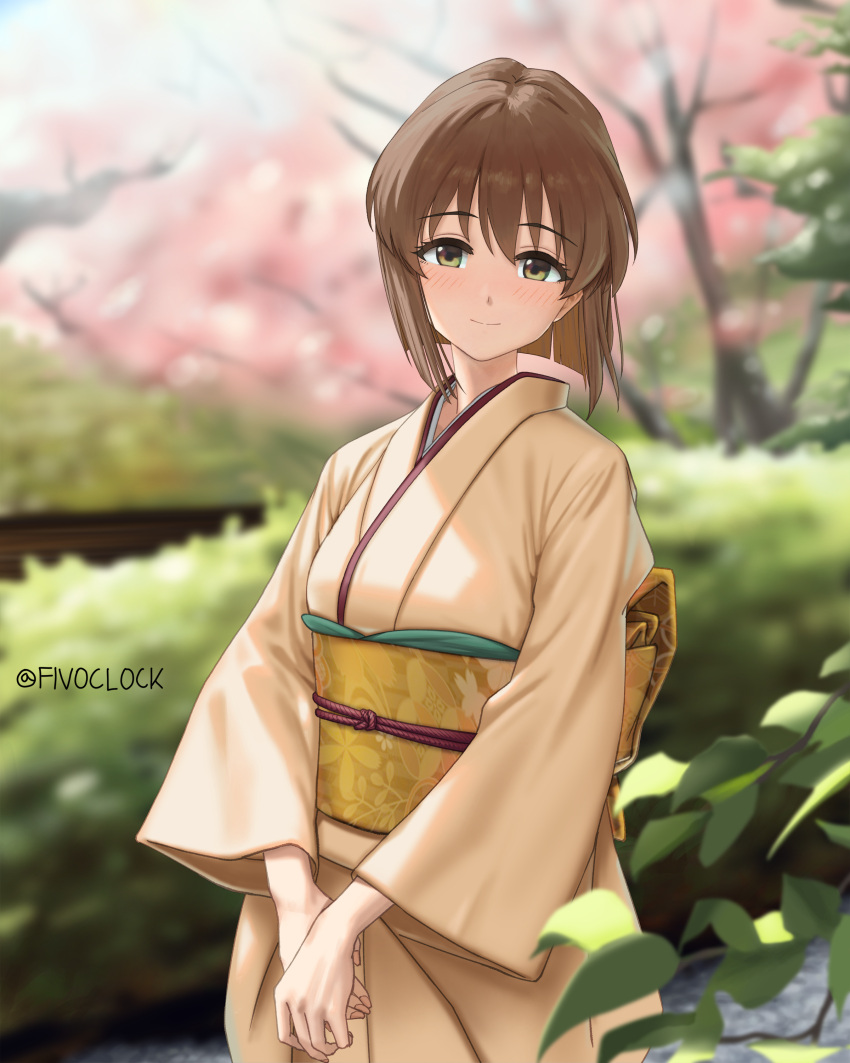 Safebooru - 1girl absurdres blunt bangs blurry blurry background blush brown hair commentary ...