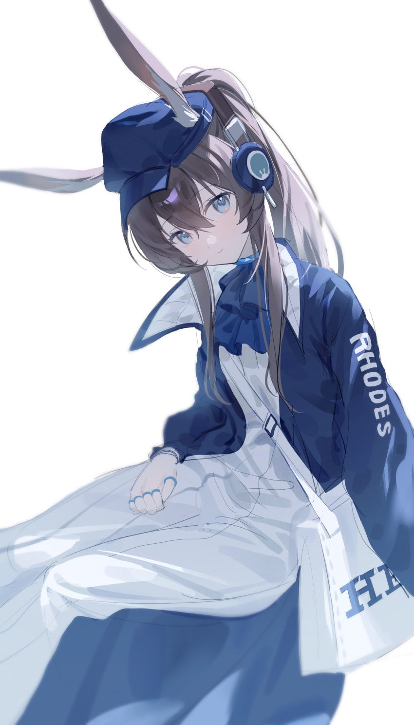 Safebooru - 1girl absurdres amiya (arknights) animal ear fluff animal ears arknights ascot bag ...