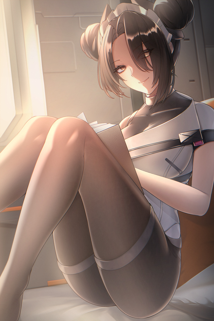 Safebooru - 1girl agent (girls' frontline) alternate costume asymmetrical bangs black hair black ...