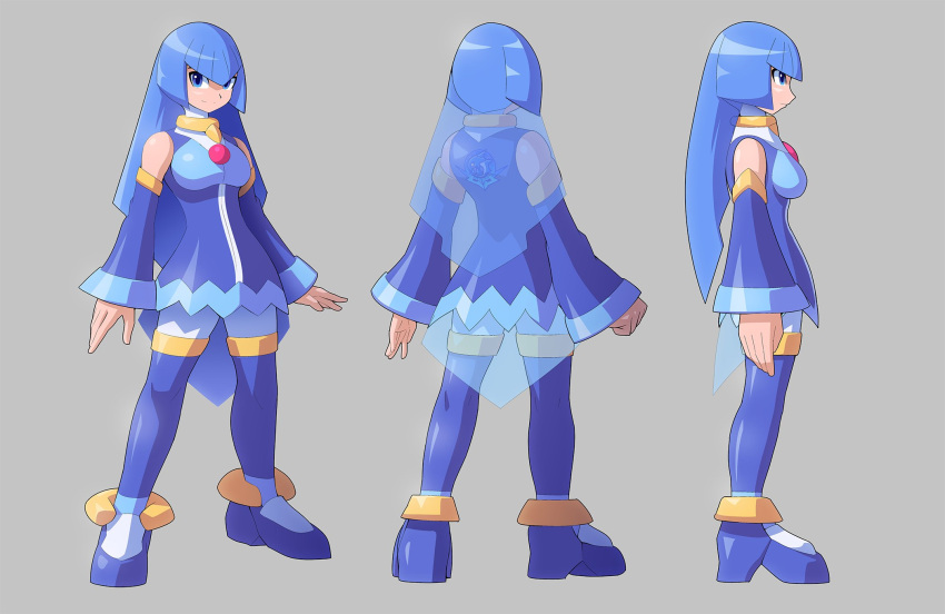 Safebooru - 1girl alternate costume bare shoulders blue dress blue eyes blue hair blue ...