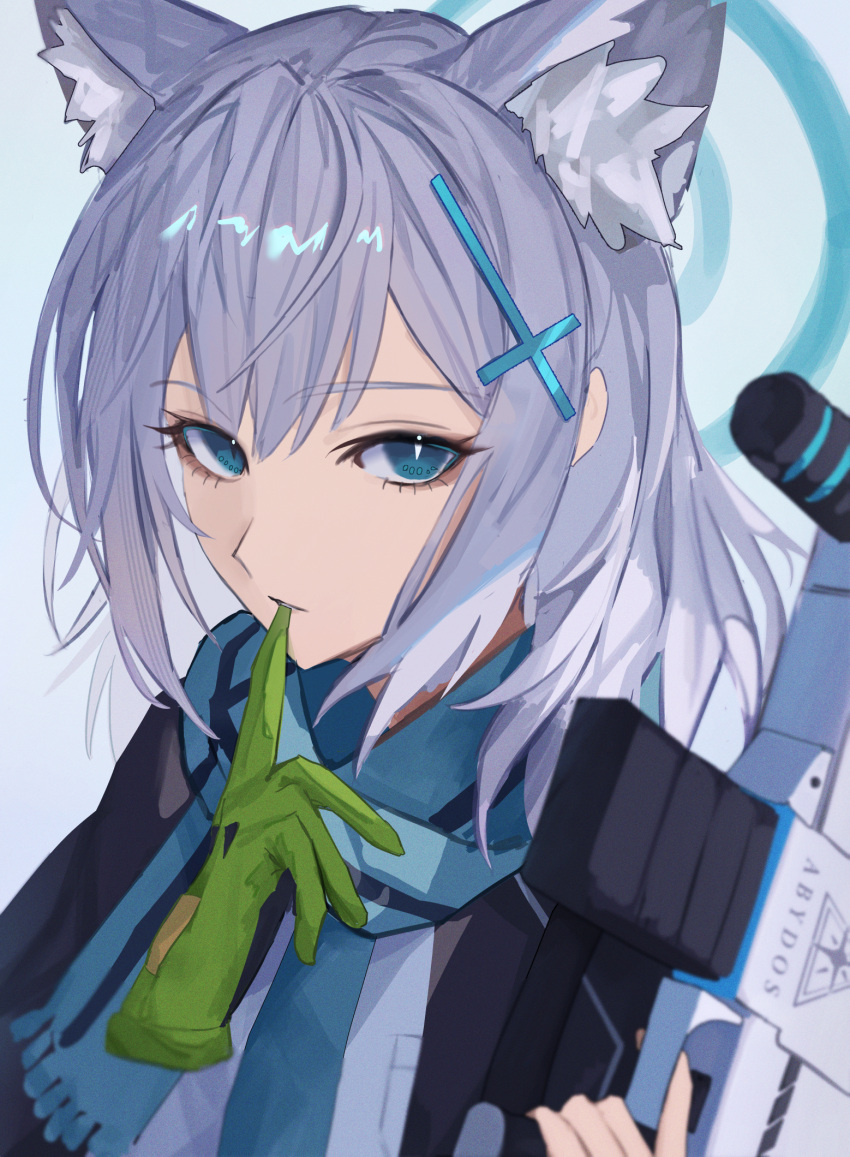 Safebooru - 1girl animal ear fluff animal ears assault rifle aster ...