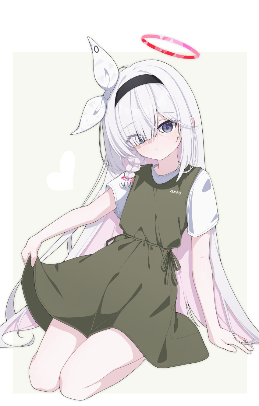 Safebooru - 1girl alternate costume black hairband blue archive braid ...