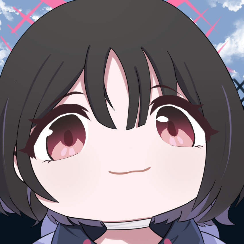 Safebooru - 1girl absurdres black hair blue archive chibi choker ...