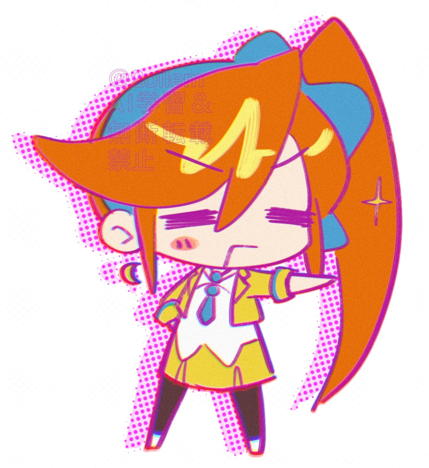 Safebooru - 1girl 2ollem ace attorney athena cykes black pantyhose blue bow blue hairband blue ...