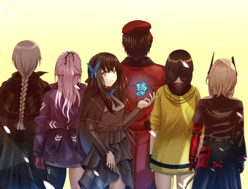 Safebooru - 1boy 5girls anti-rain (girls' frontline) beret commander ...