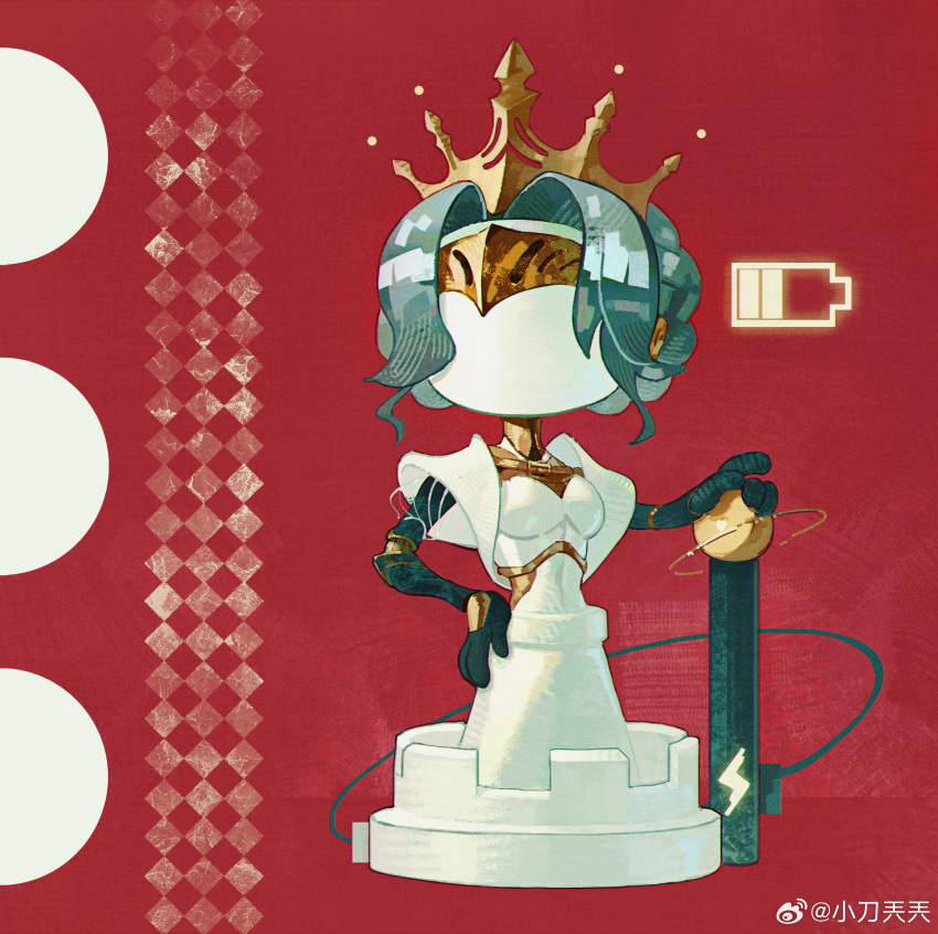 Safebooru - 1girl absurdres battery indicator breasts bukui shi wo chess piece deformed full ...