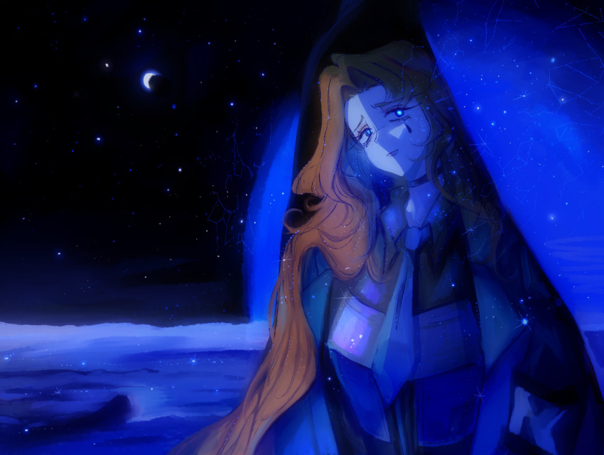 Safebooru - 1girl absurdres animanima armor blue background blue coat ...