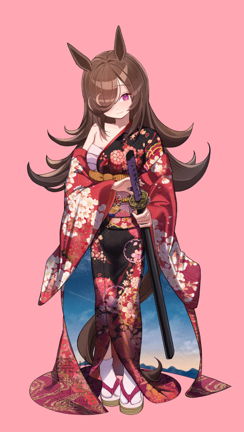 Safebooru - 1girl absurdres animal ears blush brown hair chest sarashi ...
