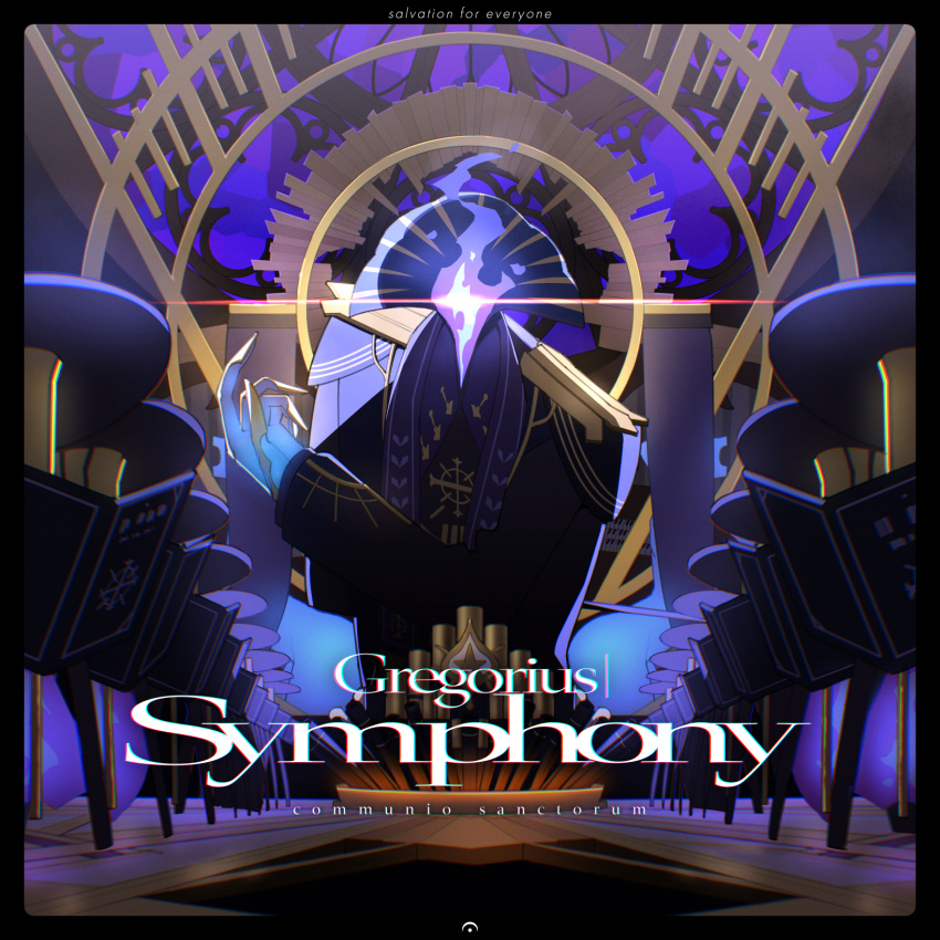 Safebooru - 6+others album cover black suit blue archive blue skin ...