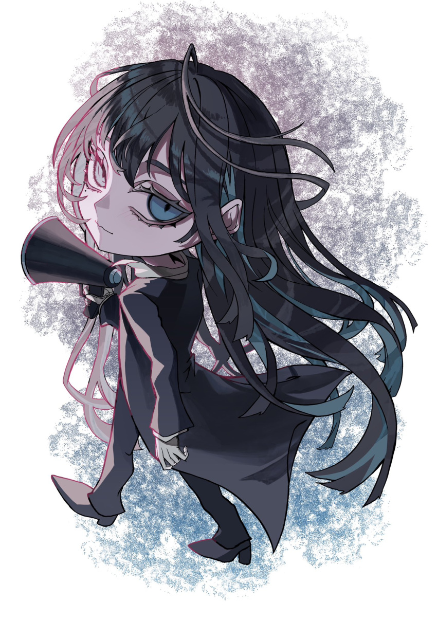 Safebooru - 1girl ado (utaite) black coat black hair black pants black ...