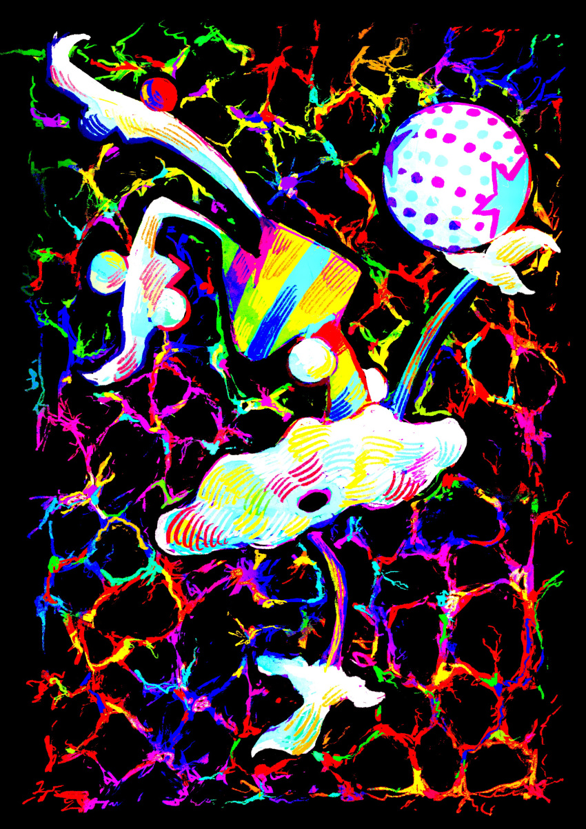 Safebooru - absurdres blacephalon colorful disembodied head full body ...