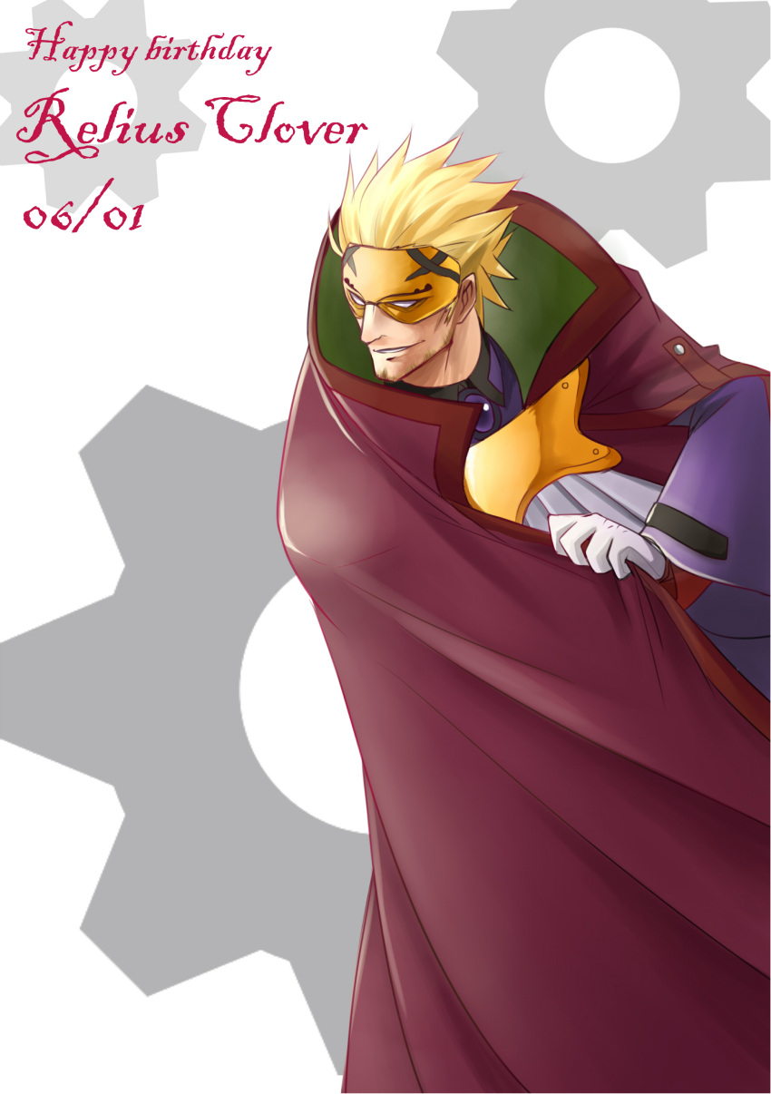 Safebooru 1boy Absurdres Beard Blazblue Blonde Hair Cape Facial Hair 2469