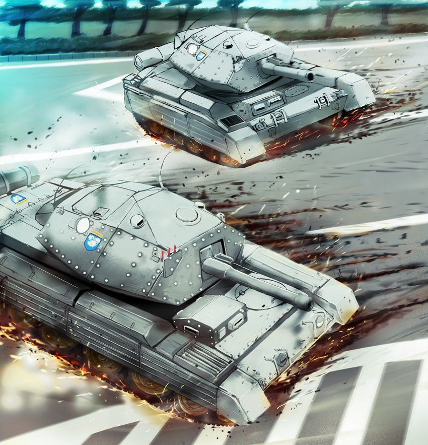 Safebooru - crusader (tank) drifting driving emblem girls und panzer ...