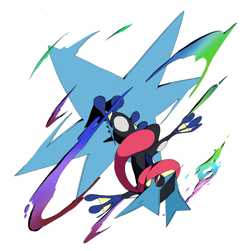 Safebooru - 1other frog full body furry greninja highres long tongue ...