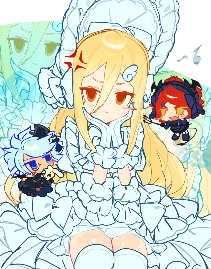 Safebooru - 3boys afuro terumi androgynous angel anger vein aqua hair ...