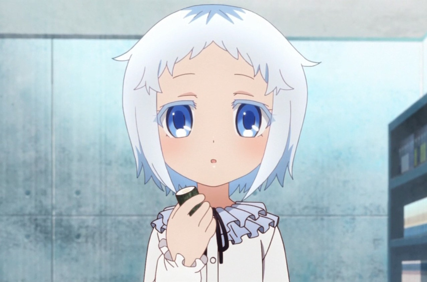 Safebooru - 1girl aqua hair blue eyes food ore ga ojou-sama gakkou ni ...