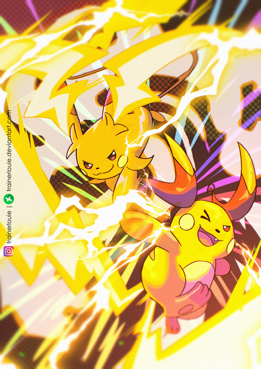 Safebooru - absurdres brown eyes closed mouth electricity fang highres ...