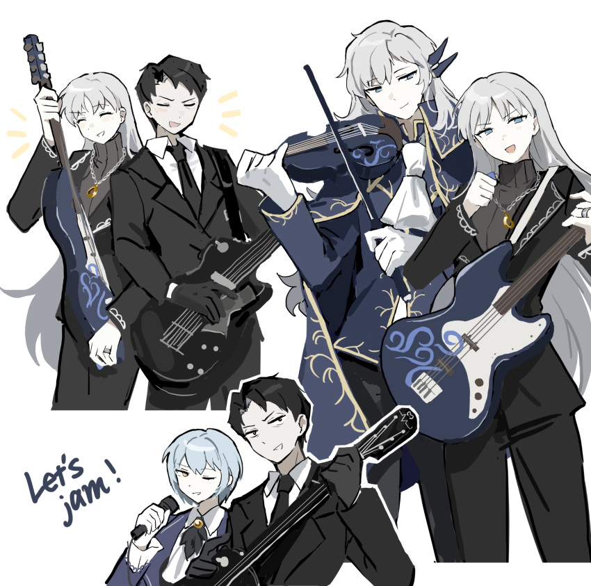 Safebooru - 2boys 2girls :d angela (project moon) angelica (project moon) argalia (project moon ...