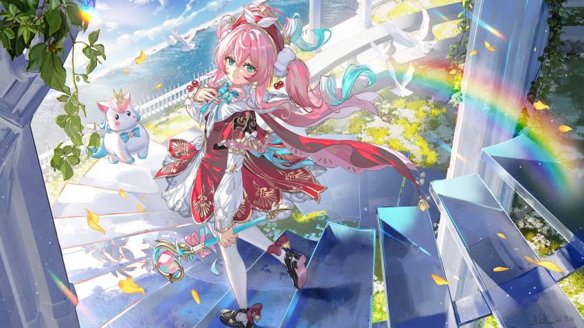 Safebooru 1girl Absurdres Al Guang Aqua Eyes Aqua Hair Black Shoes 4570